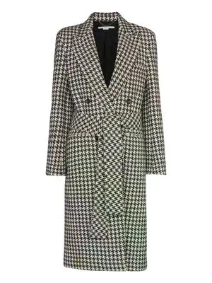 STELLA MCCARTNEY Stella McCartney Houndstooth Double-Breasted Wool Coat