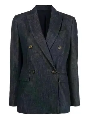 BRUNELLO CUCINELLI Brunello Cucinelli Double-Breasted Denim Blazer