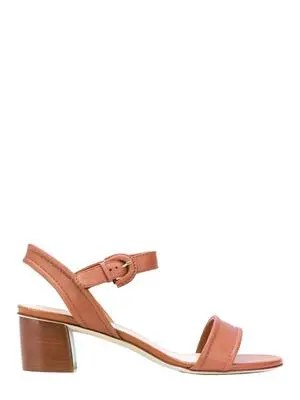 TOD'S Tod's Buckled Leather Block Heel Sandals