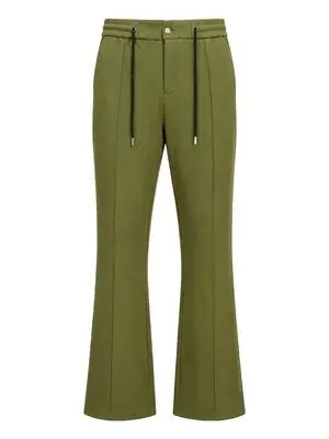 DAVID WEJ Enzo Cotton Flare Trousers - Green