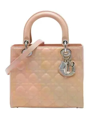 Dior Patent Cannage Lady Satchel - Pink