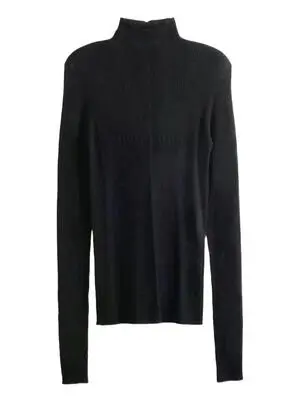 Matieres Fecales Ribbed-knit Roll-neck Sweater - Black