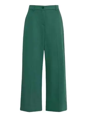 Max Mara Pressed-crease Wide-leg Trousers - Green