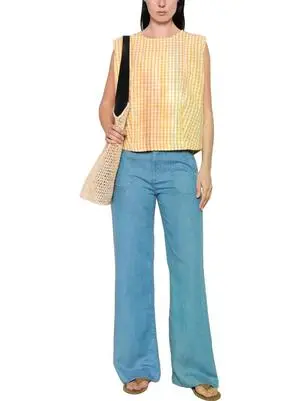 MAISON123 Rachel Wide-leg Jeans - Blue