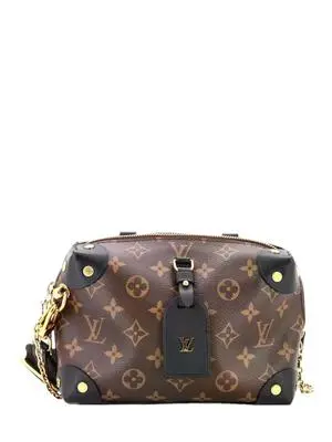 LOUIS VUITTON Monogram Canvas Petite Malle Souple Handbag - Black