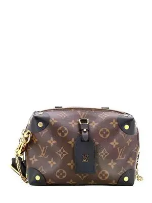 LOUIS VUITTON Louis Vuitton Monogram Canvas Petite Malle Souple Handbag Black