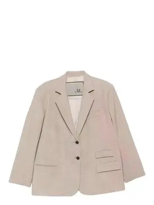 THE M.. Carmen Single-breasted Blazer - Neutrals