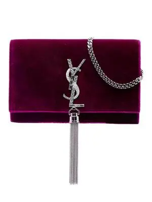 Saint Laurent Monogram Kate Tassel Crossbody Bag - Purple