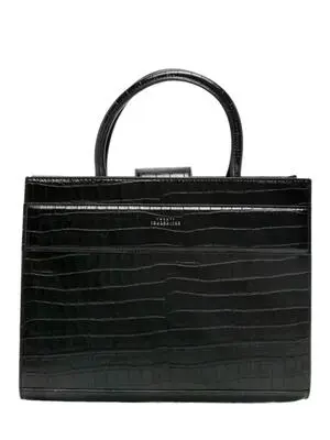 TWENTY FOURHAITCH Serane Crocodile-embossed Leather Tote Bag - Black