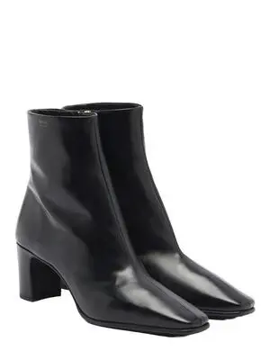 Prada Leather Ankle Boots - Black