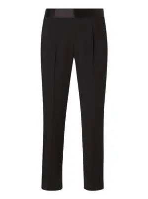 Giorgio Armani Virgin Wool Tuxedo Pants - Black
