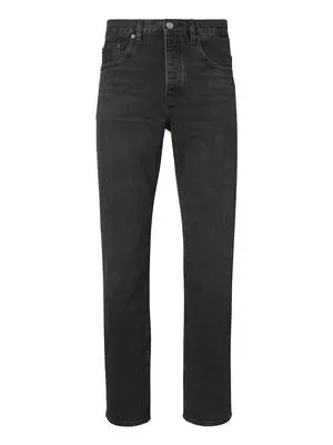 FRAME Mid-rise Straight Jeans - Black