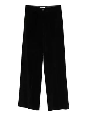 OTTOD'AME Alana Velvet-effect Trousers - Black
