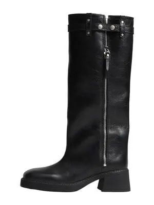 MIISTA Izolda Zipper Tall Boots - Black