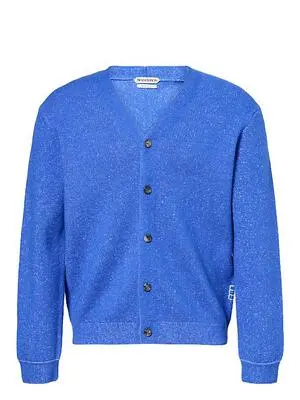 JW Anderson V-neck Speckled Knit Cardigan - Cobalt