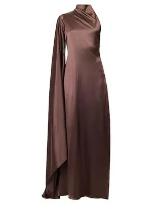 DEME Patty Asymmetric Silk Maxi Dress - Coco