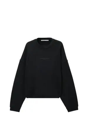 Alexander Wang Logo-print Crew-neck Sweatshirt - Black