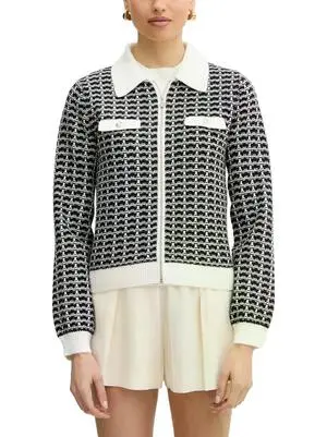 MORGAN Zip Pocket Cardigan - Black