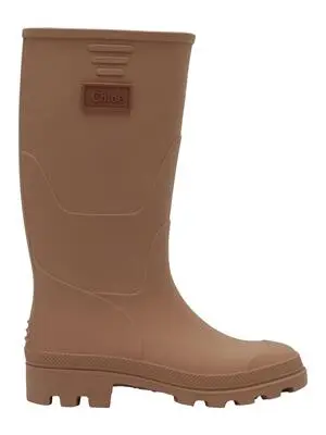 Chloé High Cut Rubber Boots - Beige