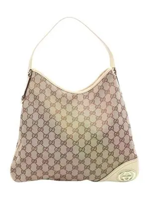 Gucci Gg Canvas New Britt Hobo Bag - Neutrals