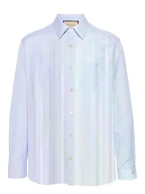 Gucci Striped Cotton Shirt - Blue
