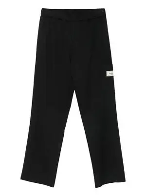 FLANEUR Logo-patch Cargo Pants - Black