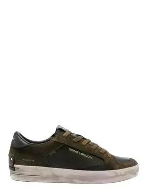 CRIME LONDON Crime London Sk8 Deluxe Distressed Panelled Sneakers