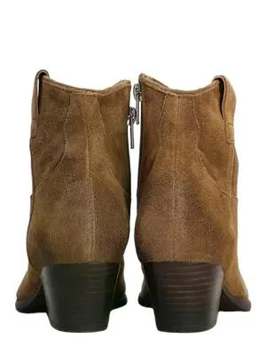 Ash Fame Suede Ankle Boots - Brown