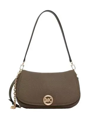 Michael Kors Logo Plaque Shoulder Bag - Brown