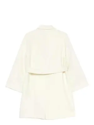 SIMONA CORSELLINI Belted Wide-sleeve Coat - Neutrals
