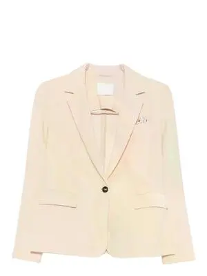 CIRCOLO 1901 Corduroy-effect Single-breasted Jacket - Neutrals