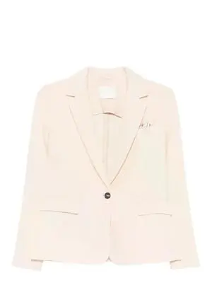 CIRCOLO 1901 Corduroy-effect Single-breasted Jacket - Neutrals
