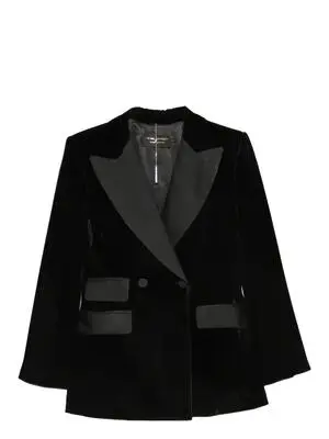 SIMONA CORSELLINI SIMONA CORSELLINI Velvet Double-Breasted Blazer