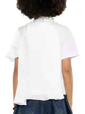 Sacai Asymmetric Panelled T-shirt - White