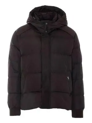 Add Hooded Padded Jacket - Brown