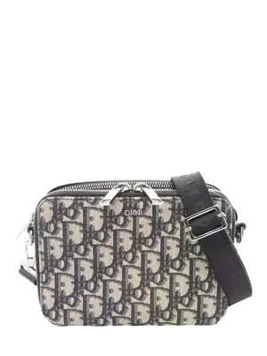 Dior Oblique Canvas Pouch With Strap - Neutrals