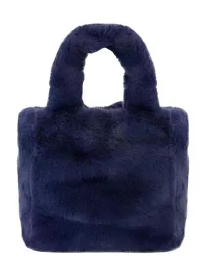 Herno Faux-fur Tote Bag - Blue