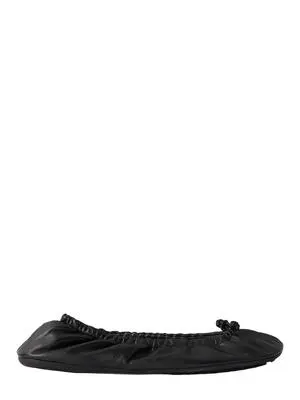 Bottega Veneta Fantasmina Leather Ballet Flats - Black