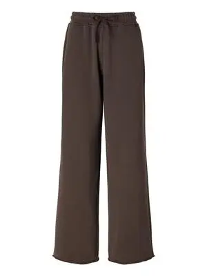 On Club Collective Cotton-jersey Wide-leg Trousers - Brown