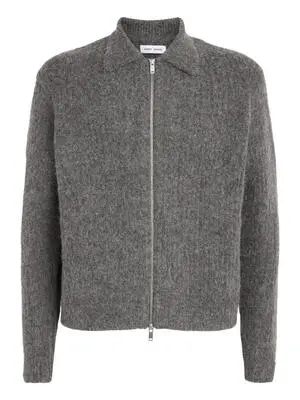 SAMSØE SAMSØE Alpaca-blend Zip-up Cardigan - Grey