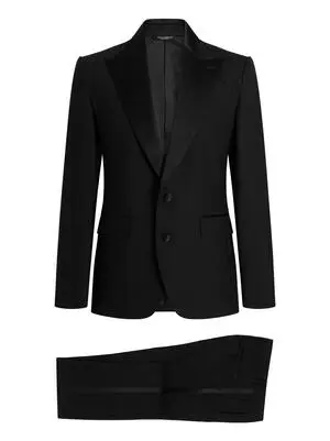 Dolce & Gabbana Single-breasted Wool Tuxedo Sicilia Light Suit Suits And Blazers - Black