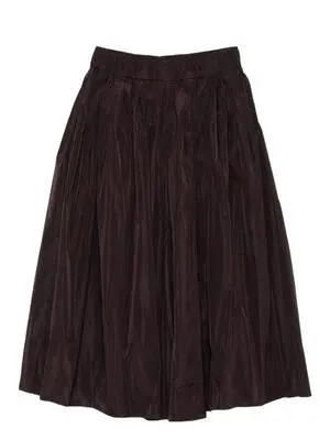 SUSANNE BOMMER Taffeta Full Length Skirt - Red