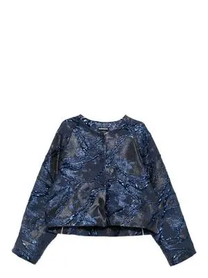 SUSANNE BOMMER Floral Crewneck Jacket - Blue