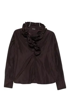 SUSANNE BOMMER Ruffled Taffetas Blouse - Red