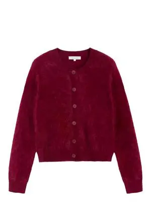 Chinti & Parker Brushed Finish Cashmere Cardigan - Red
