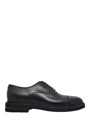 HENDERSON BARACCO Lace-up Leather Oxford Shoes - Black