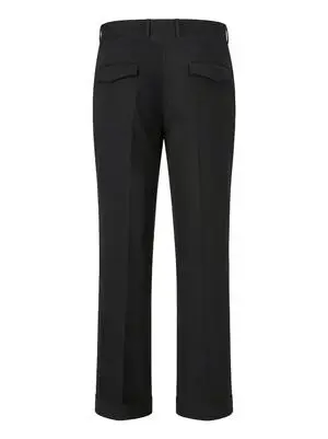 PT TORINO Tailored Trousers With Pressed Crease - Black