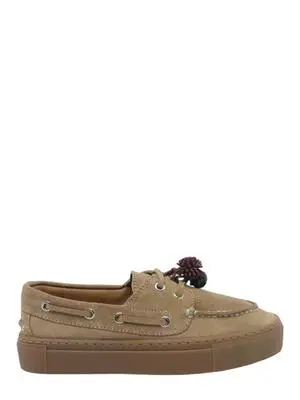 D.A.T.E. D.A.T.E. Suede Pompom Loafers
