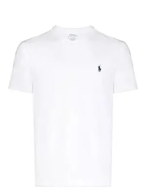 Polo Ralph Lauren Custom Slim-fit Jersey Crewneck T-shirt - White