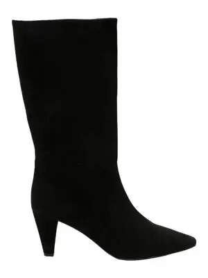 Unisa Laia Bs Pointed-toe Suede Boots - Black